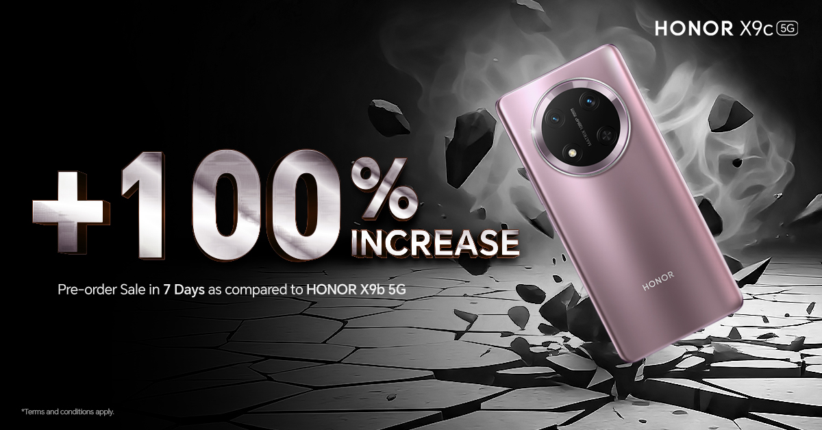 HONOR X9c 5G 预售量破纪录，对比前代暴涨100% - Mdroid