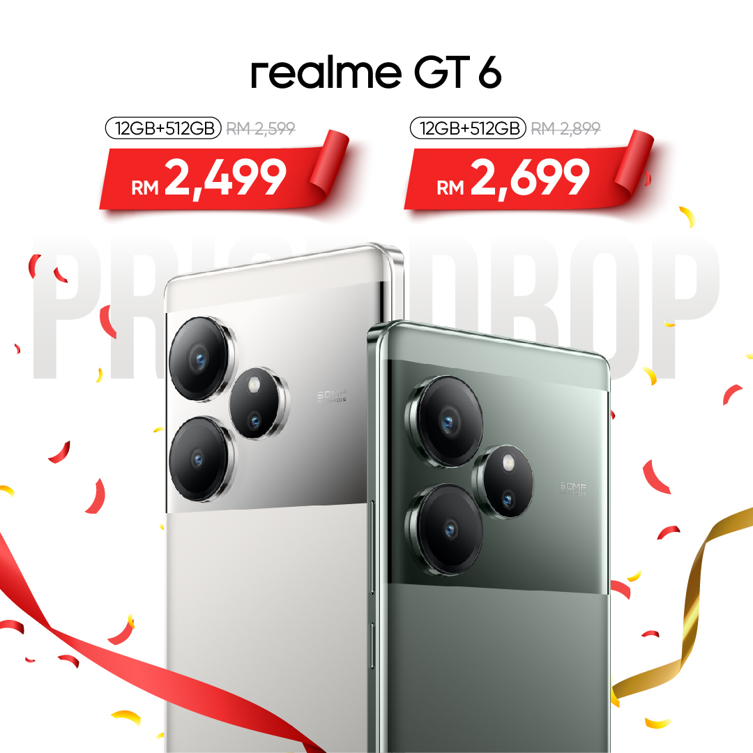 realme手机价格调整 降幅高达RM300 - Mdroid